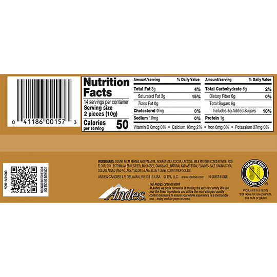 Andes Toffee Crunch Thins (4.67 oz. Box) – Tootsie Roll