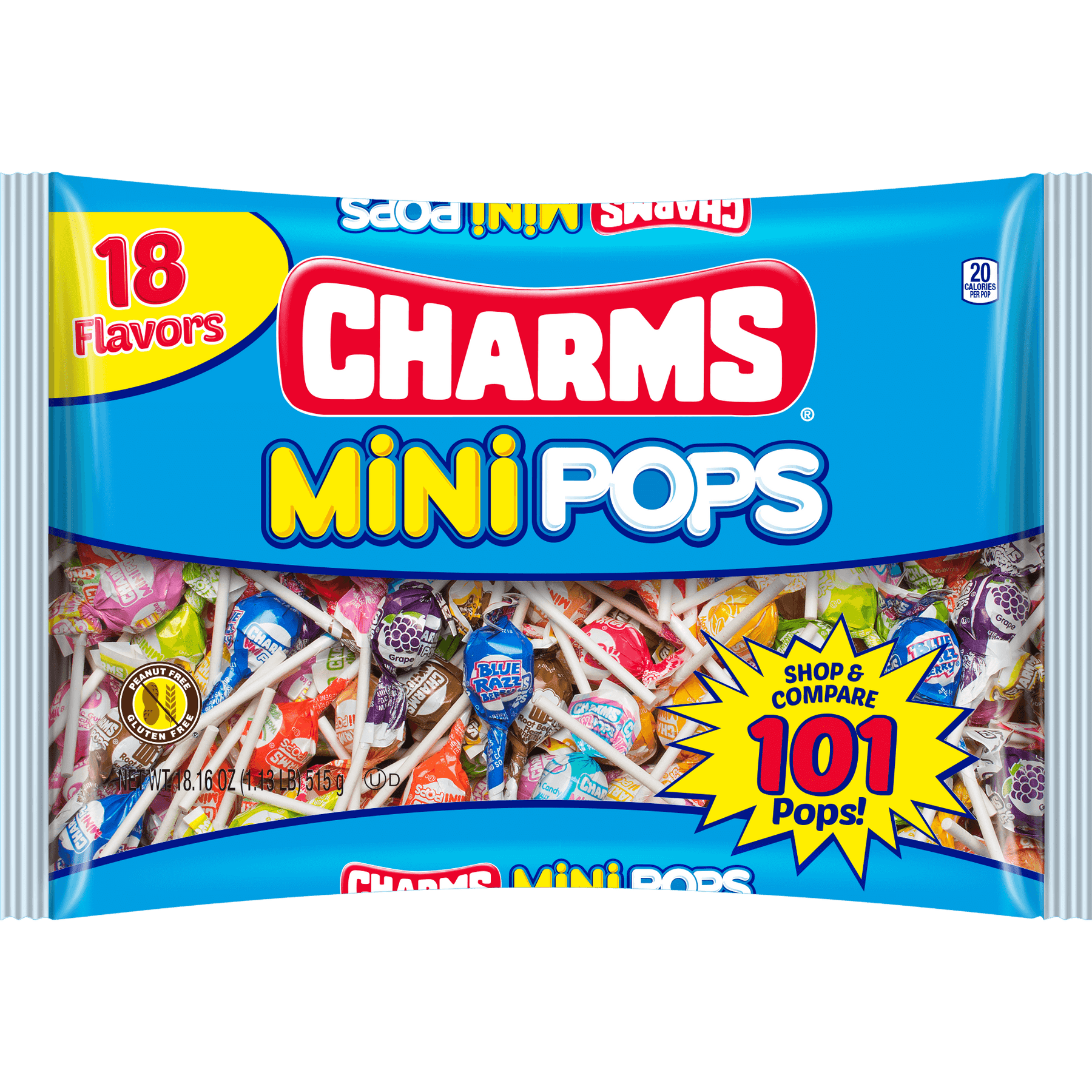 Charms Assorted Mini Pops (18.16 oz. / 101 ct. Bag) – Tootsie Roll