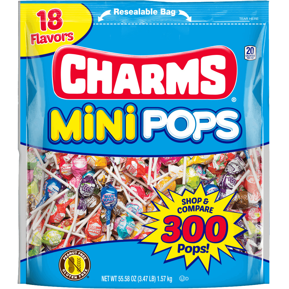 Charms Assorted Mini Pops (55.58 oz. / 300 ct.) – Tootsie Roll