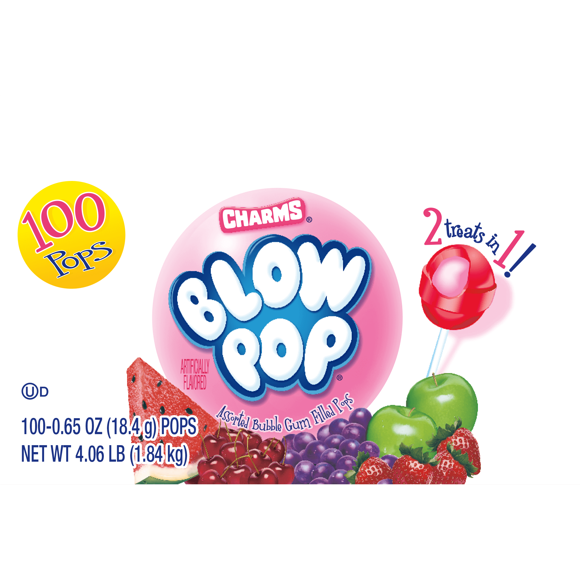 Charms Blow Pop Assorted (4 lb. / 100 ct. Box ) – Tootsie Roll