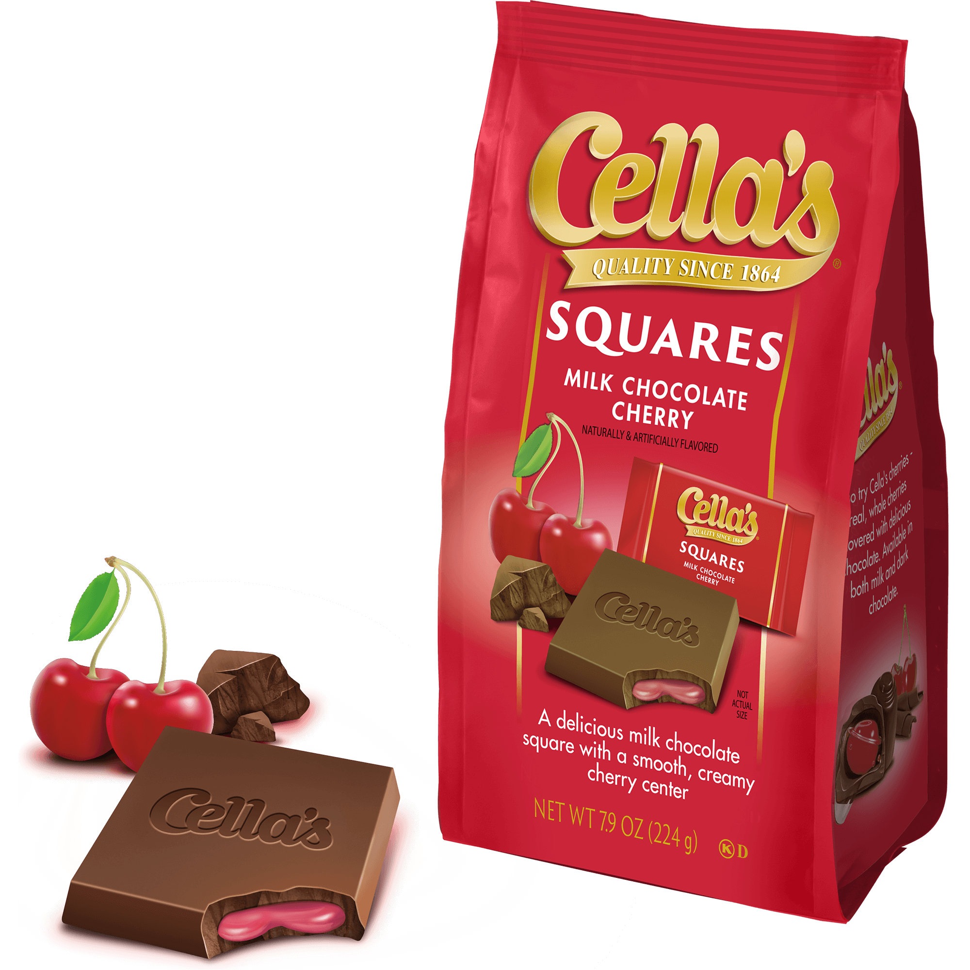 Cella's Squares Milk Chocolate Cherry (7.9 oz Bag) – Tootsie Roll