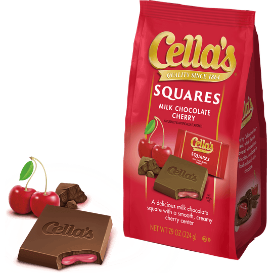 Cella's Squares Milk Chocolate Cherry (7.9 oz Bag) – Tootsie Roll