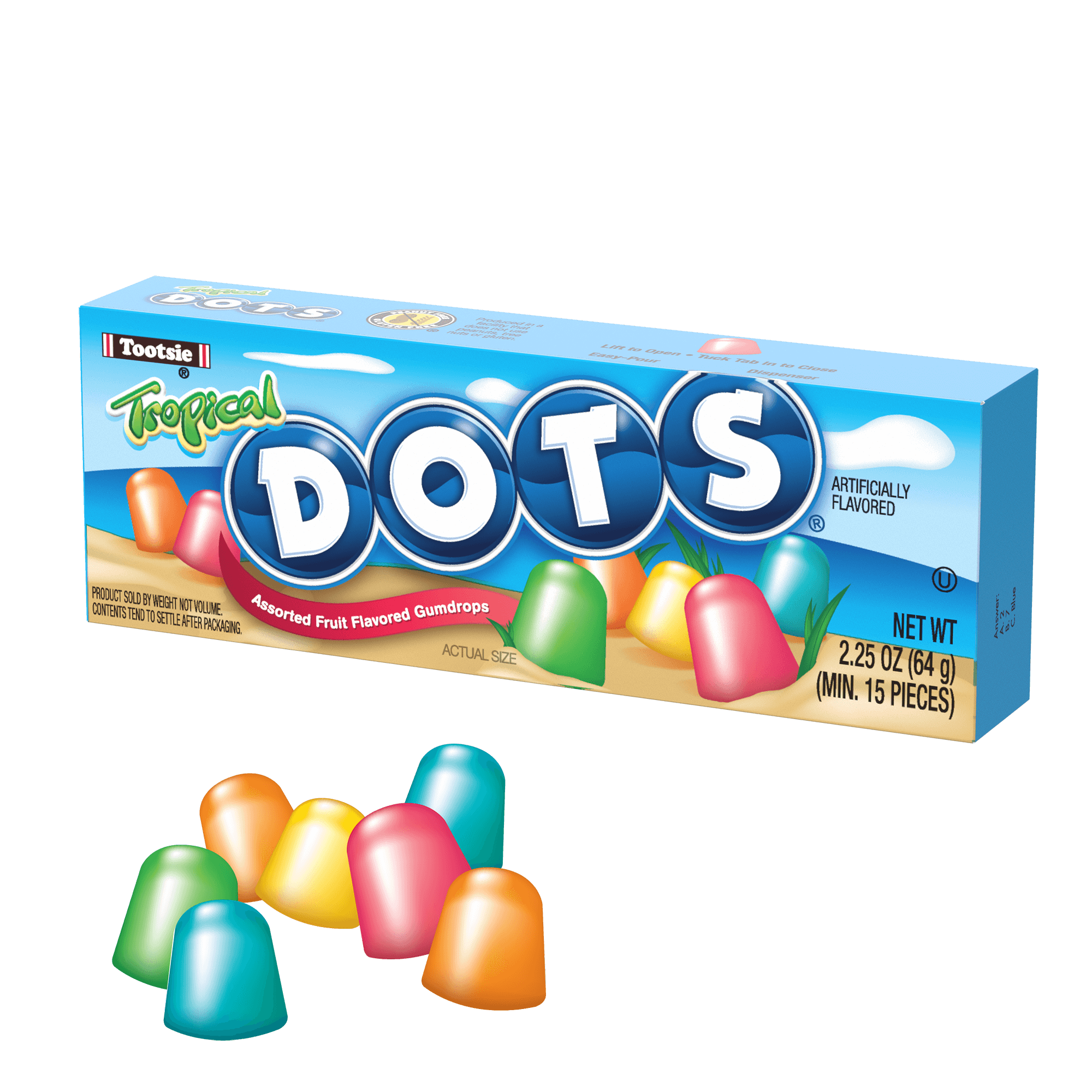 DOTS Tropical Assorted Gum Drops (2.25 oz. Box) – Tootsie Roll