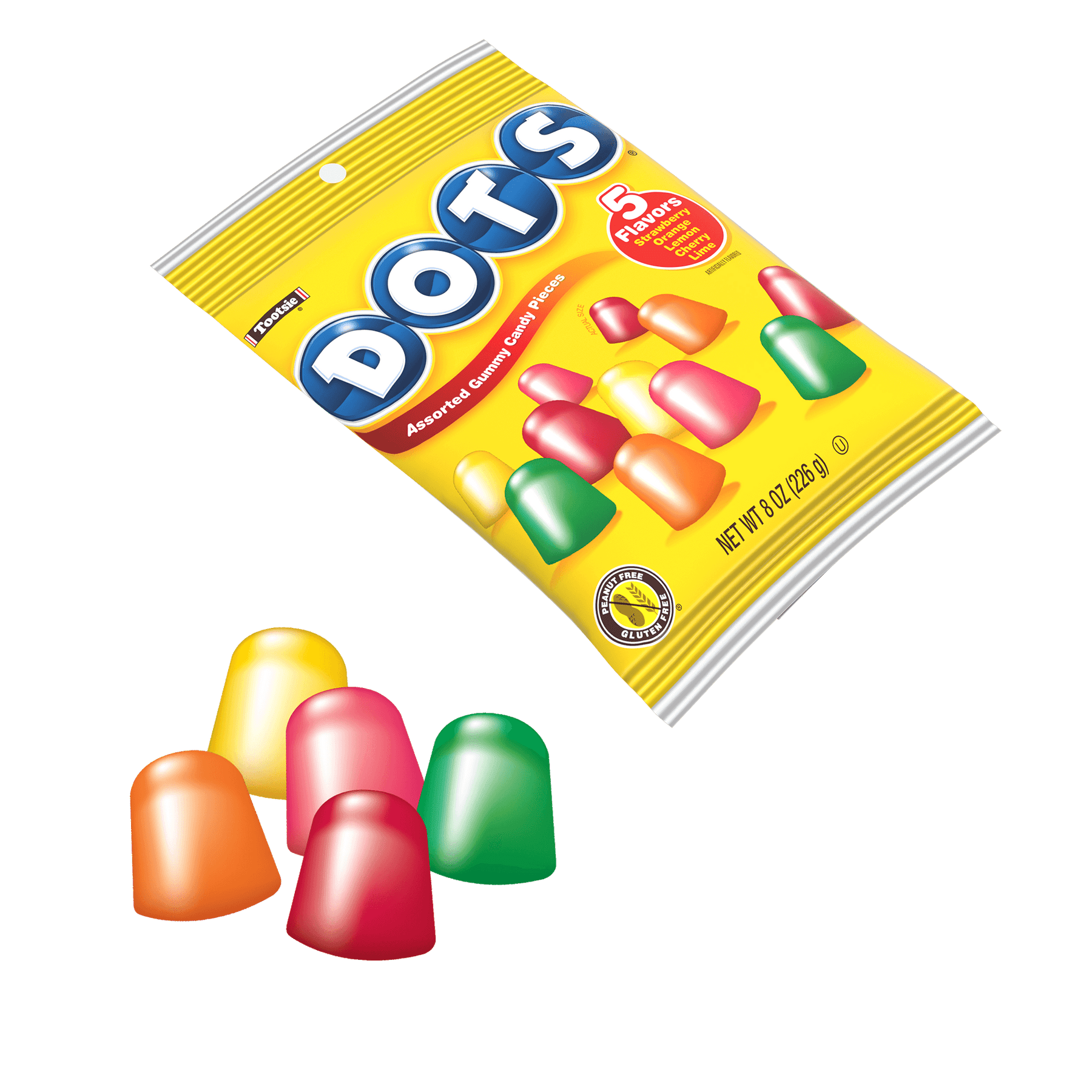 DOTS Assorted Fruit Gum Drops (8 oz. Bag) – Tootsie Roll