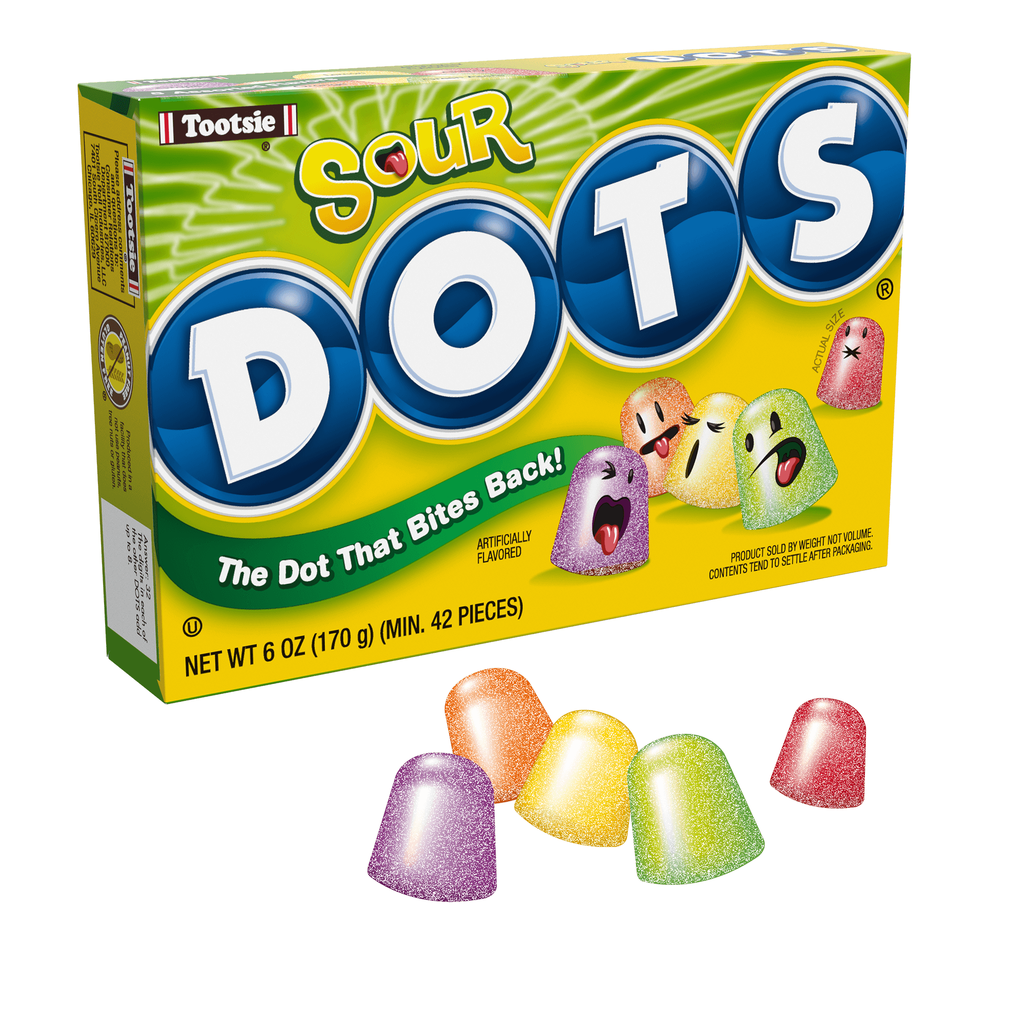DOTS Assorted Sour Flavored Gum Drops (6.5 oz. Box) – Tootsie Roll
