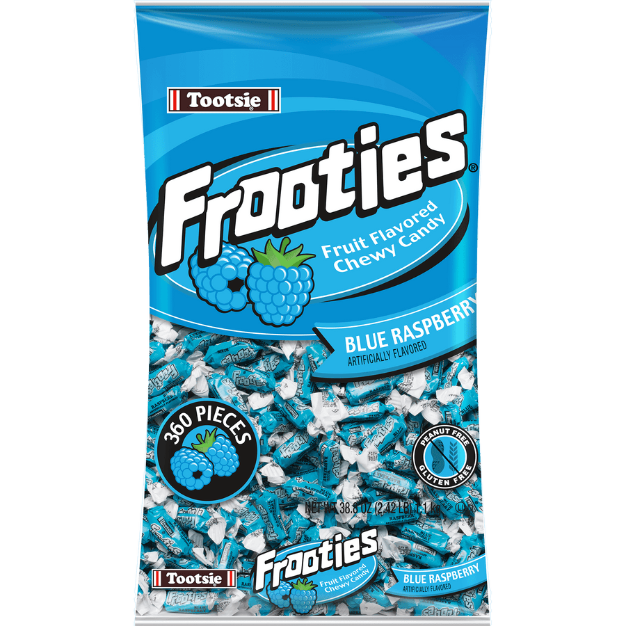 Frooties Blue Raspberry Chewy Candy (38.8 oz. / 360 ct. Bag) – Tootsie Roll
