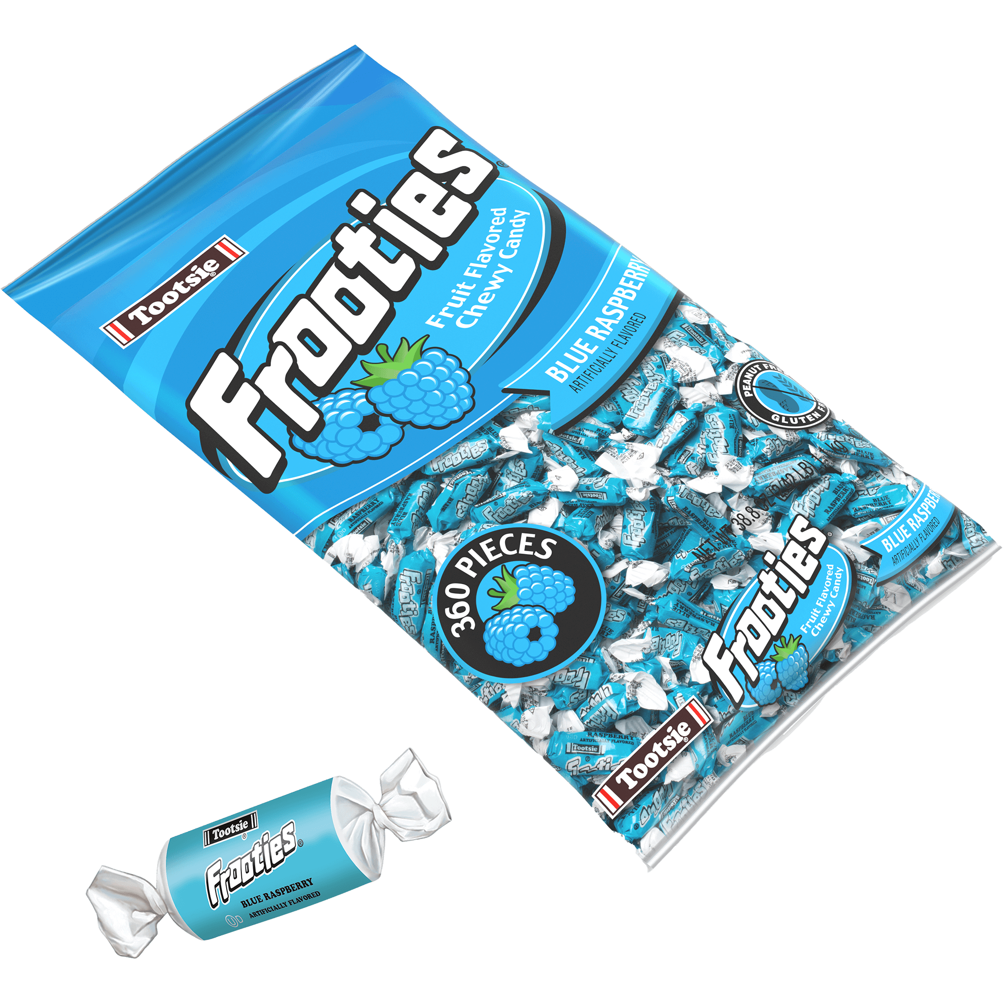 Frooties Blue Raspberry Chewy Candy (38.8 oz. / 360 ct. Bag) – Tootsie Roll