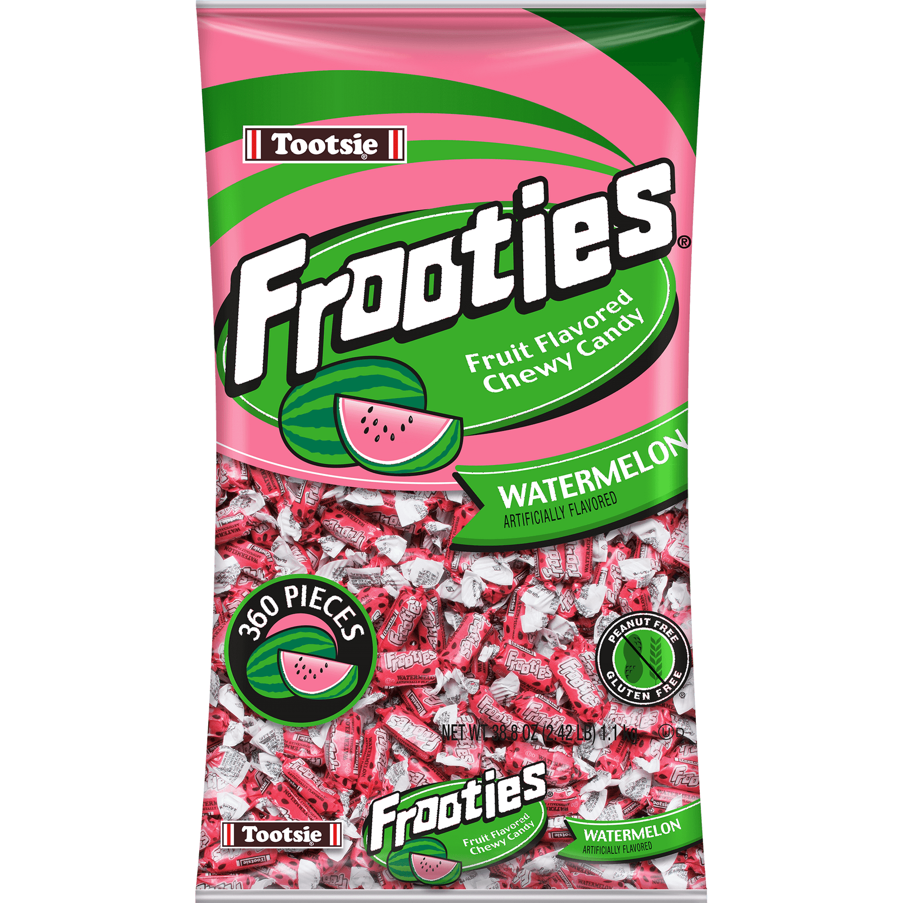 Frooties Watermelon Chewy Candy (38.8 oz. / 360 ct. Bag) – Tootsie Roll