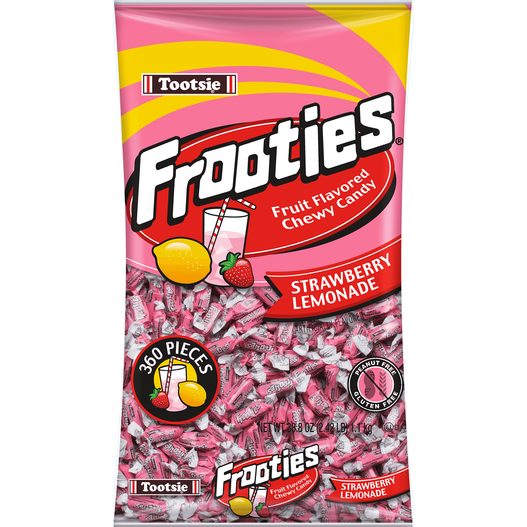 Frooties Strawberry Lemonade Chewy Candy (38.8 oz. / 360 ct. Bag ...
