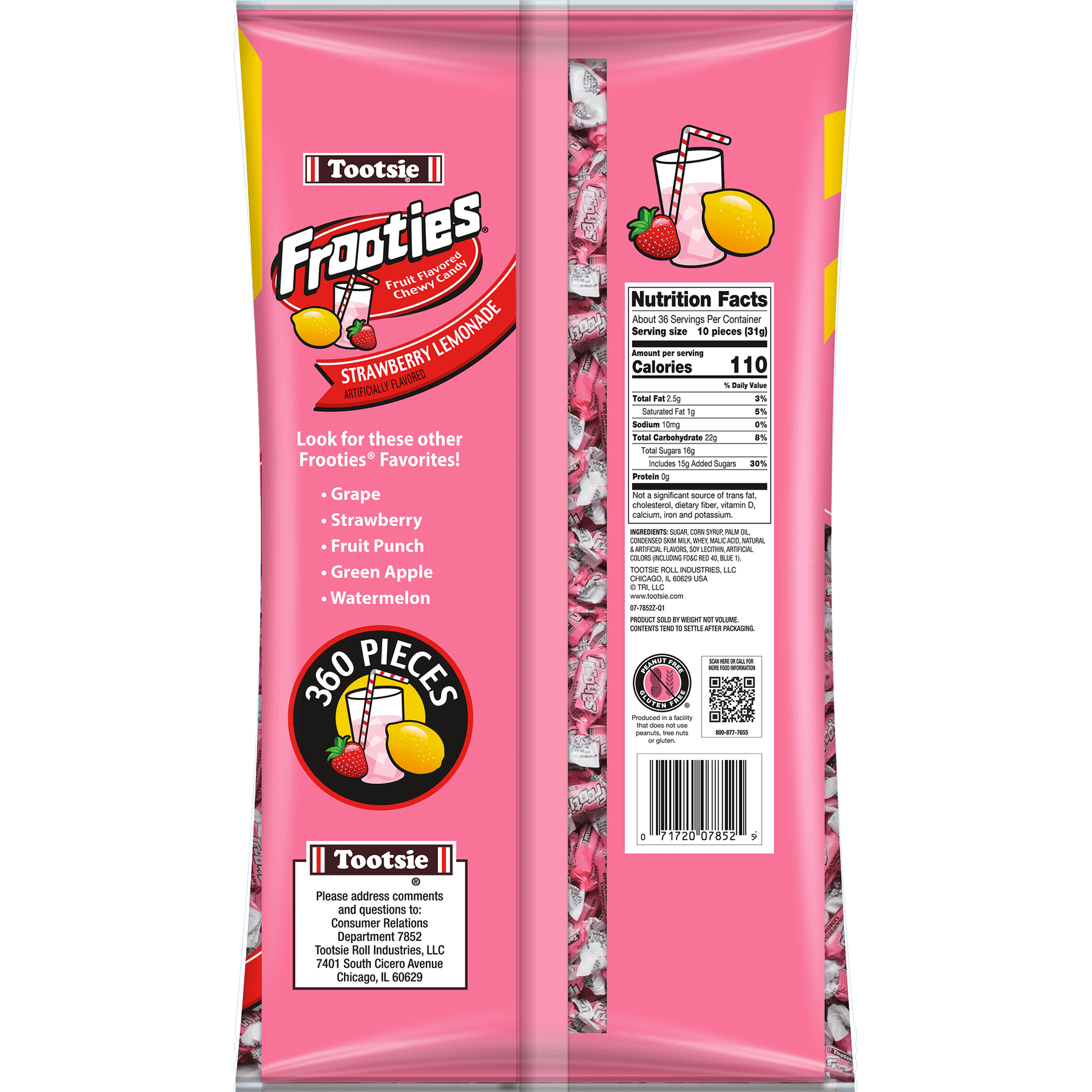 Frooties Strawberry Lemonade Chewy Candy (38.8 oz. / 360 ct. Bag ...