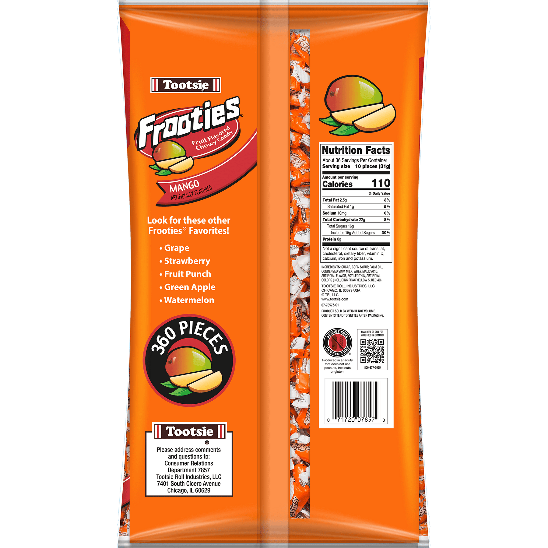Frooties Mango Chewy Candy (360 ct. Bag) – Tootsie Roll