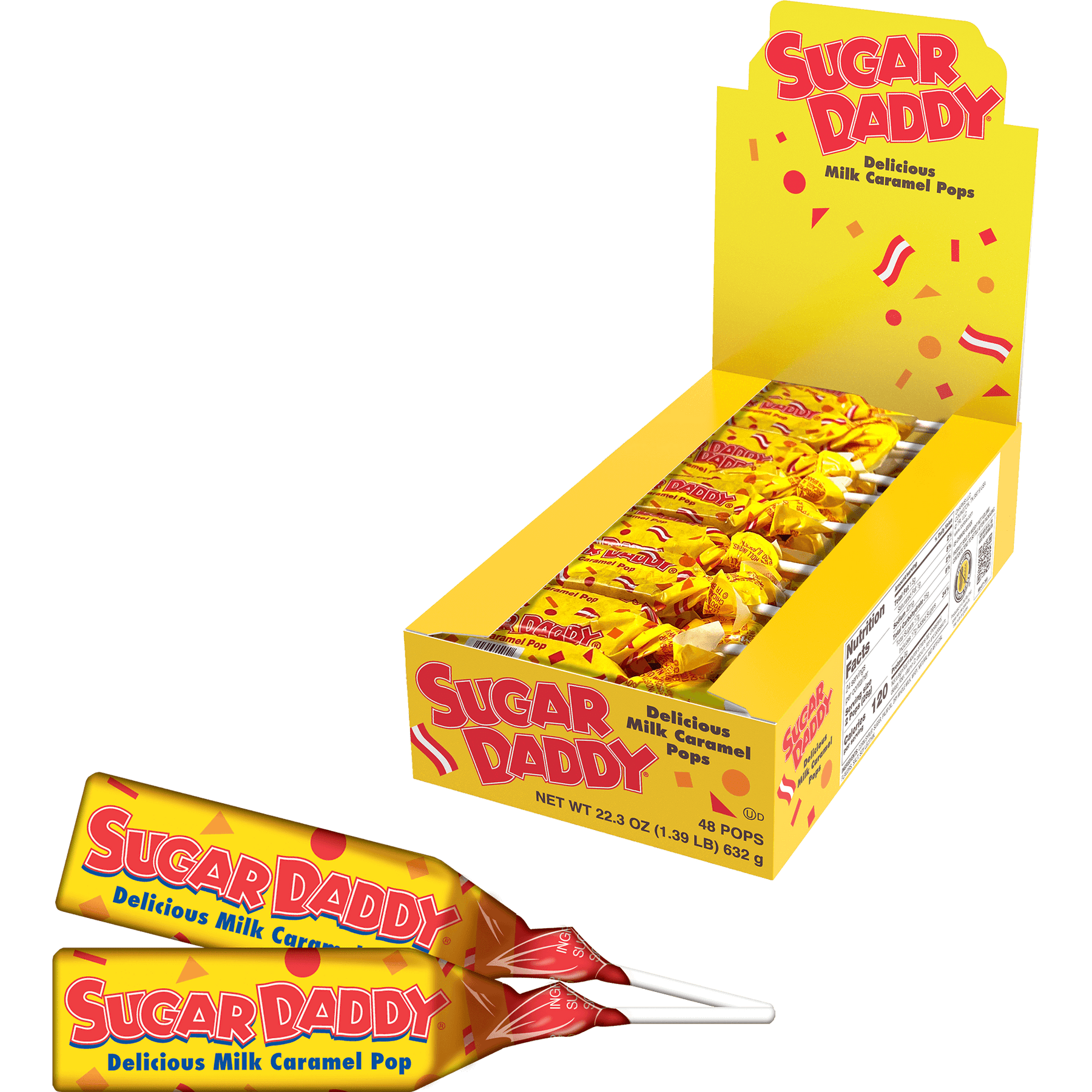 Sugar Daddy Milk Caramel Pops - Fun Size (22.3 oz. / 48 ct. Box ...