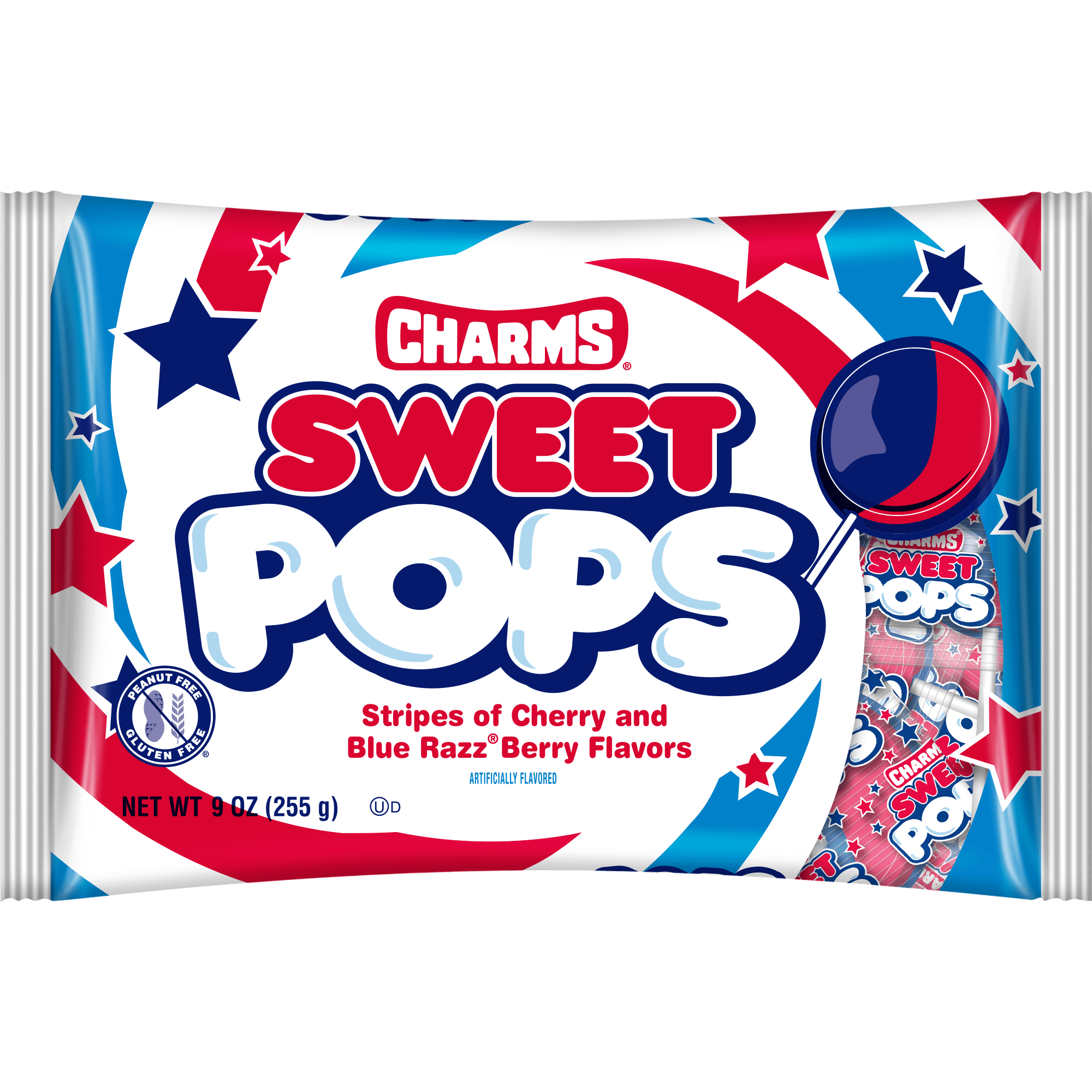 Charms Sweet Pops USA Flag Bag (9 oz. Bag) – Tootsie Roll