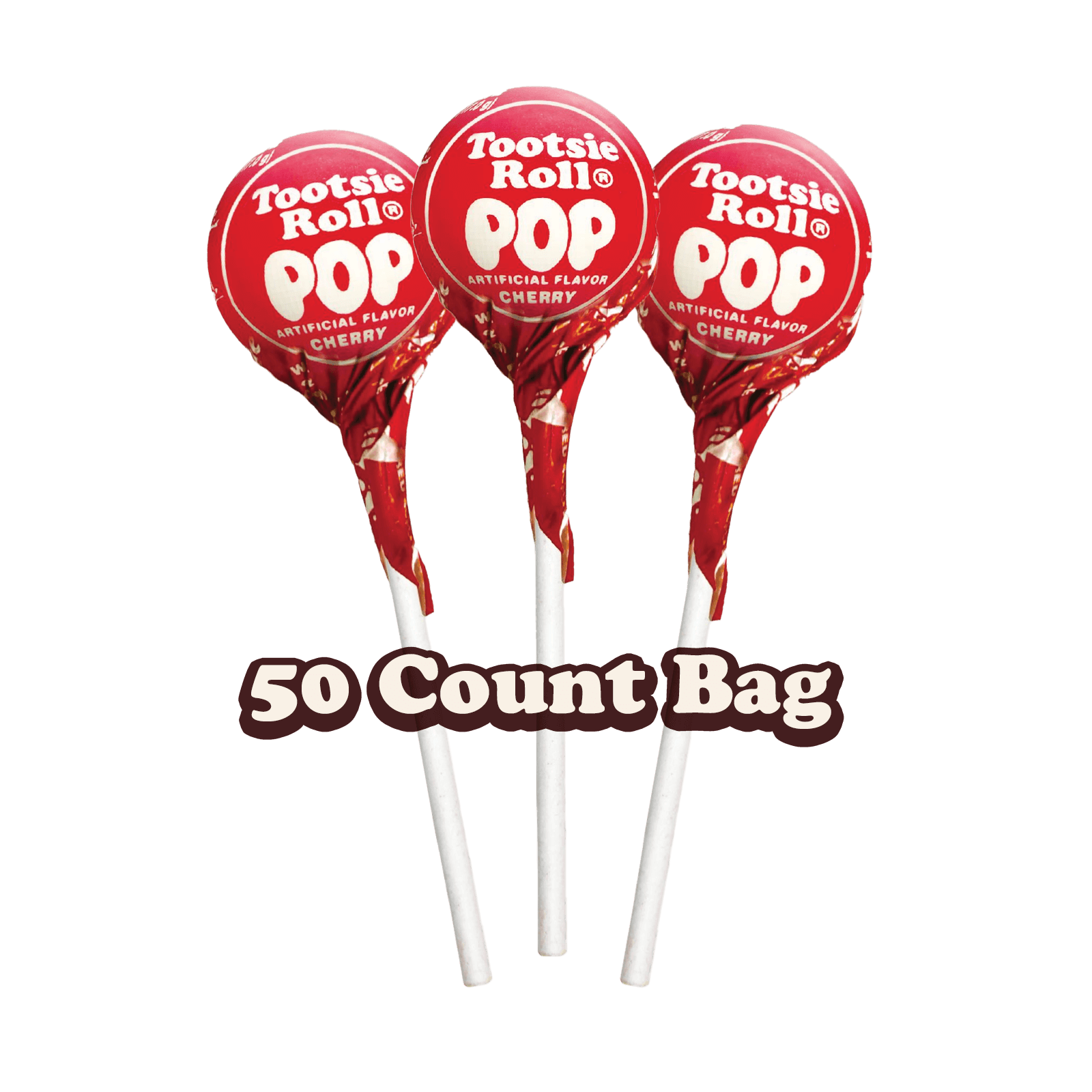 Tootsie Pops Cherry Flavor (30 oz. / 50 ct. Bag) – Tootsie Roll
